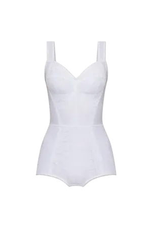 Dolce & Gabbana Bodysuit With Lace Inserts - White