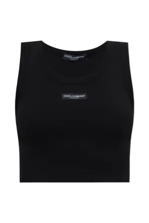 Dolce & Gabbana Short Ribbed Sleeveless Top