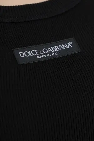 Dolce & Gabbana Short Ribbed Sleeveless Top
