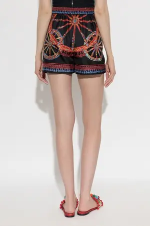 Dolce & Gabbana Silk Shorts With 'carretto' Print