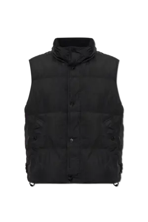 Stone Island Quilted Vest With Stand-up Collar - Black