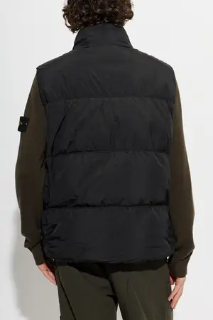 Stone Island Quilted Vest With Stand-up Collar