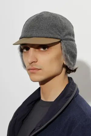 Sease Wool Aviator Cap With Faux Fur Lining