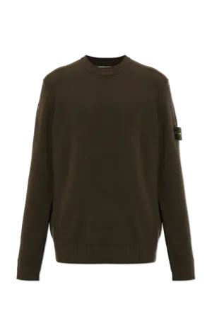 Stone Island Stone Island BROWN Wool Sweater With Patch On Sleeve Brown