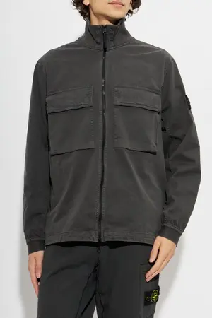 Stone Island Jacket With A Stand-up Collar