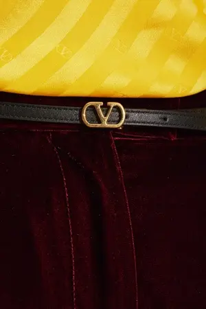 Valentino Garavani Skinny Leather Belt
