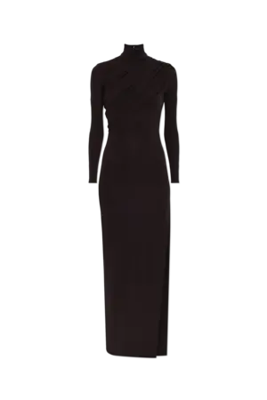 COURREGES Dress With Turtleneck - Brown