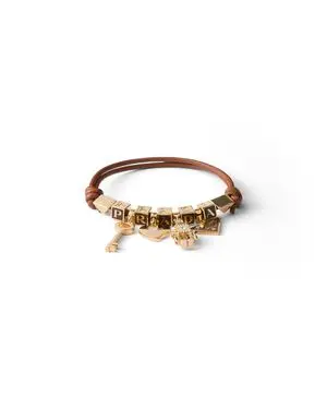 Prada Nappa Eather And Meta Braceet