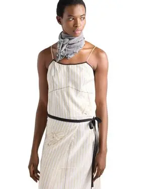 Prada Striped Dress With Bow
