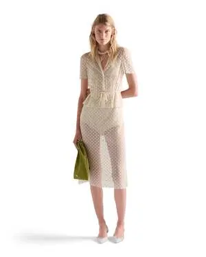 Prada Embroidered Lace Dress