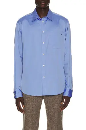 Valentino Garavani Classic Shirt In Blue - Cloudless Sky