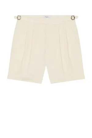 PERCIVAL Blake Double Pleated Shorts - Ecru