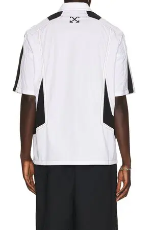 Off-White Race Logo Star Bowling Shirt