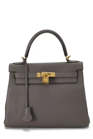Hermès Etain Togo Kelly Retourne 28 - Grey