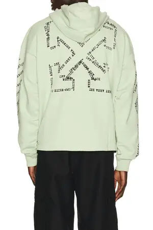 Off-White Type Arrow Loose Hoodie - Mint
