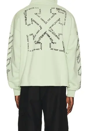Off-White Type Arrow Loose Hoodie - Mint