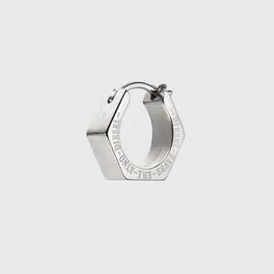 DIESEL® Stainless Steel Hoop Earring - Silver