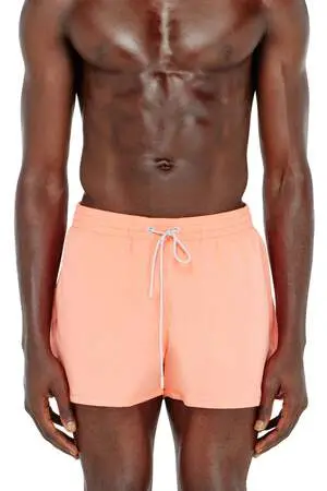 DIESEL® Swim Shorts With Metallic Oval D Logo - Pink
