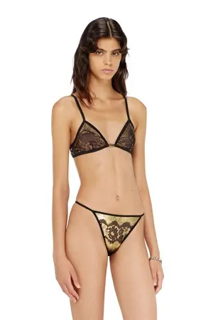 DIESEL® Stretch-tulle Bra With Metallic Effect