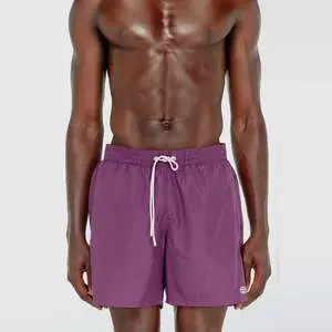 DIESEL® Swim Shorts With Metallic Oval D Logo - Violet