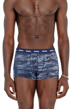 DIESEL® Three-pack Of Boxer Briefs Plain And Camo - Blue