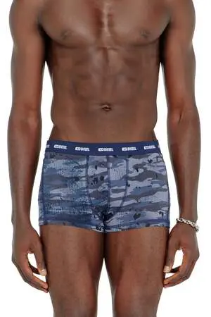 DIESEL® Three-pack Of Boxer Briefs Plain And Camo - Blue