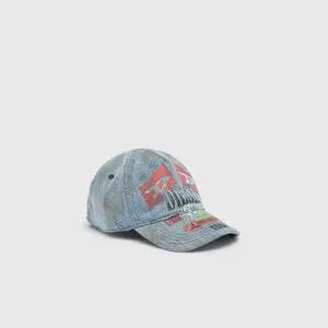 DIESEL® Denim Baseball Cap With Concert Graphics - Blue