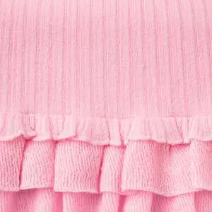 SKIMS Ruffle Mini Skirt | Pink | | Sheer Knit