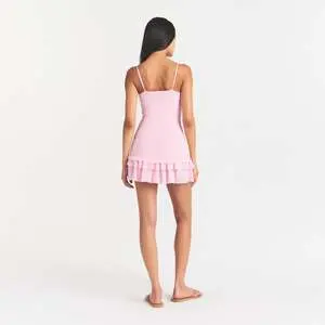 SKIMS Sheer Knit Ruffle Dress