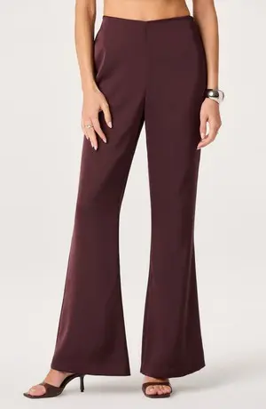 Astr The Label Keona Flare Leg Pants - Raisin