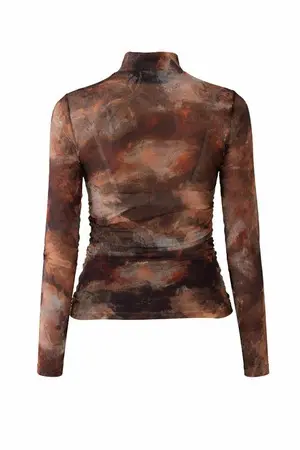 EXQUISE Aldo Tulle Knit Blouse