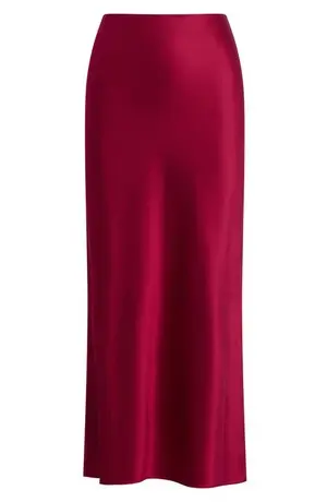 FAVORITE DAUGHTER The Favorite Silk Blend Skirt - Cranberry