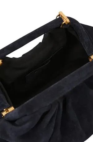 REISS June Leather Clutch - Navy