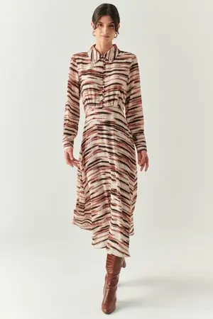 EXQUISE Fallon Chiffon Midi Dress