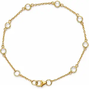 ZUVAN April Birthstone Bracelet Crystal - Gold
