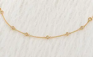 ZUVAN April Birthstone Bracelet Crystal - Gold