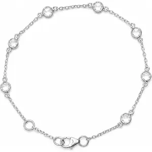 ZUVAN April Birthstone Bracelet Crystal - Silver