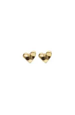 UNODE50 Heart Stud Earrings Plated