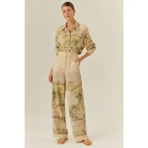 EXQUISE Cecelia Classic Relaxed Wide Legs