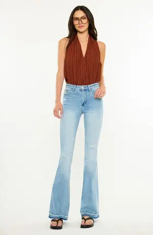 KANCAN ESSENTIALS Stephanie Essentials High Rise Flare Jeans