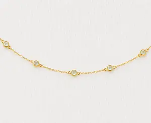 ZUVAN March Birthstone Bracelet Aquamarine