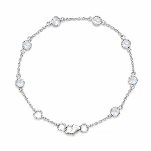 ZUVAN Aquamarine Birthstone Bracelet In Sterling - Silver