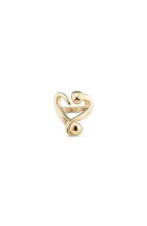 UNODE50 18k -plated Open Ring With Nailed Heart Motif - Gold