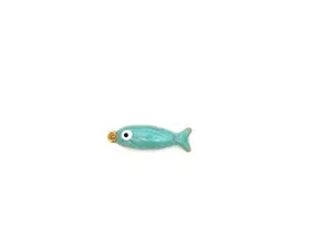 GEMINI JEWELRY Coastal Enamel Fish Pendant - Blue