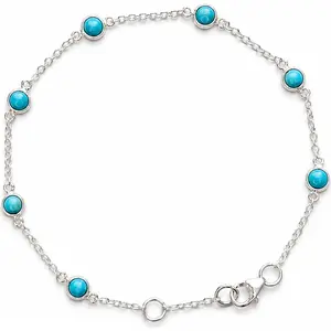 ZUVAN December Birthstone Turquoise Bracelet - Silver