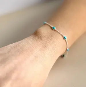 ZUVAN December Birthstone Turquoise Bracelet