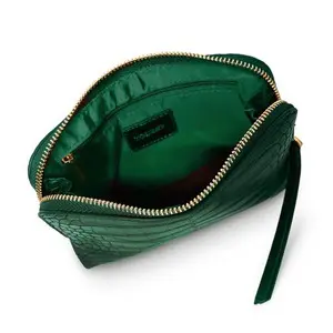 YOUZEY Muse Mini Croc Cosmetic Clutch - Green
