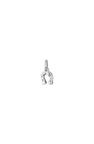 UNODE50 Sterling Plated Horseshoe Charm - Silver