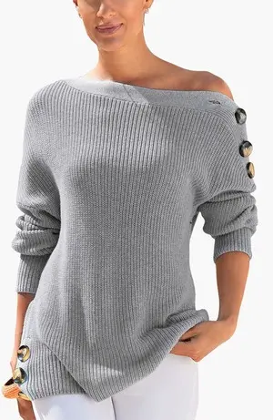 LASCANA Button Detail Sweater