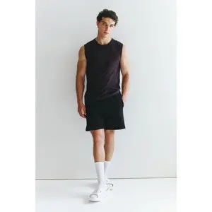 H&m Sports Scuba Knit Shorts With Drymove - Black